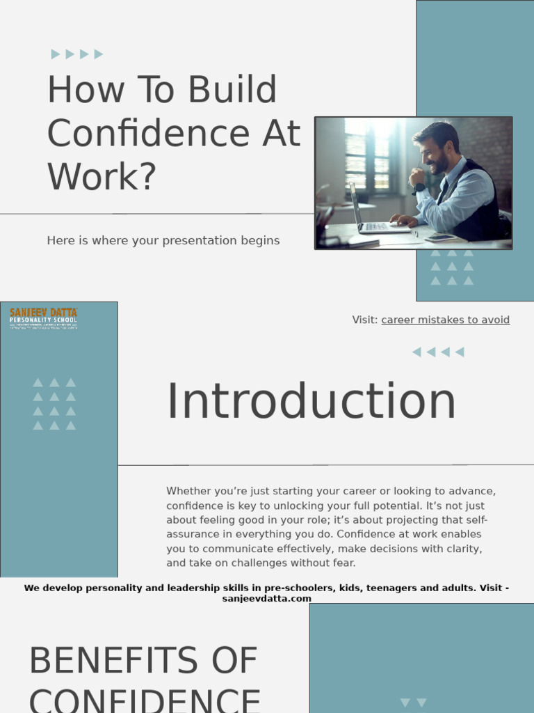 How To Build Confidence at Work? | PDF | Leadership | Adolescence