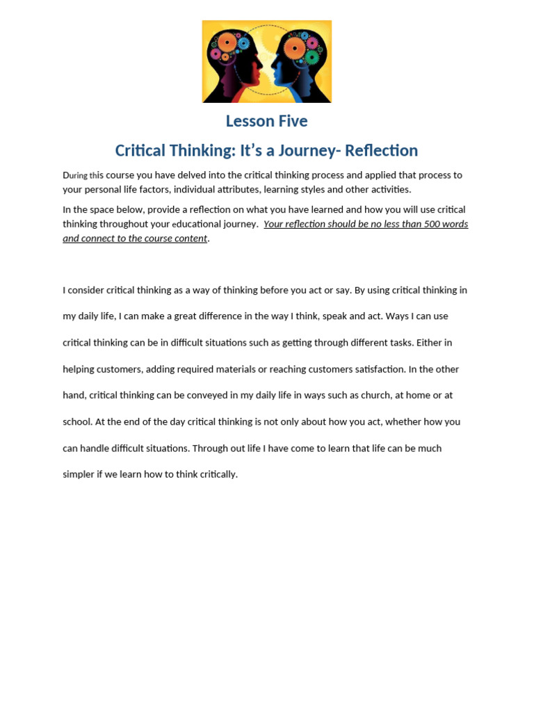 Learning Unit 5-Reflection | PDF