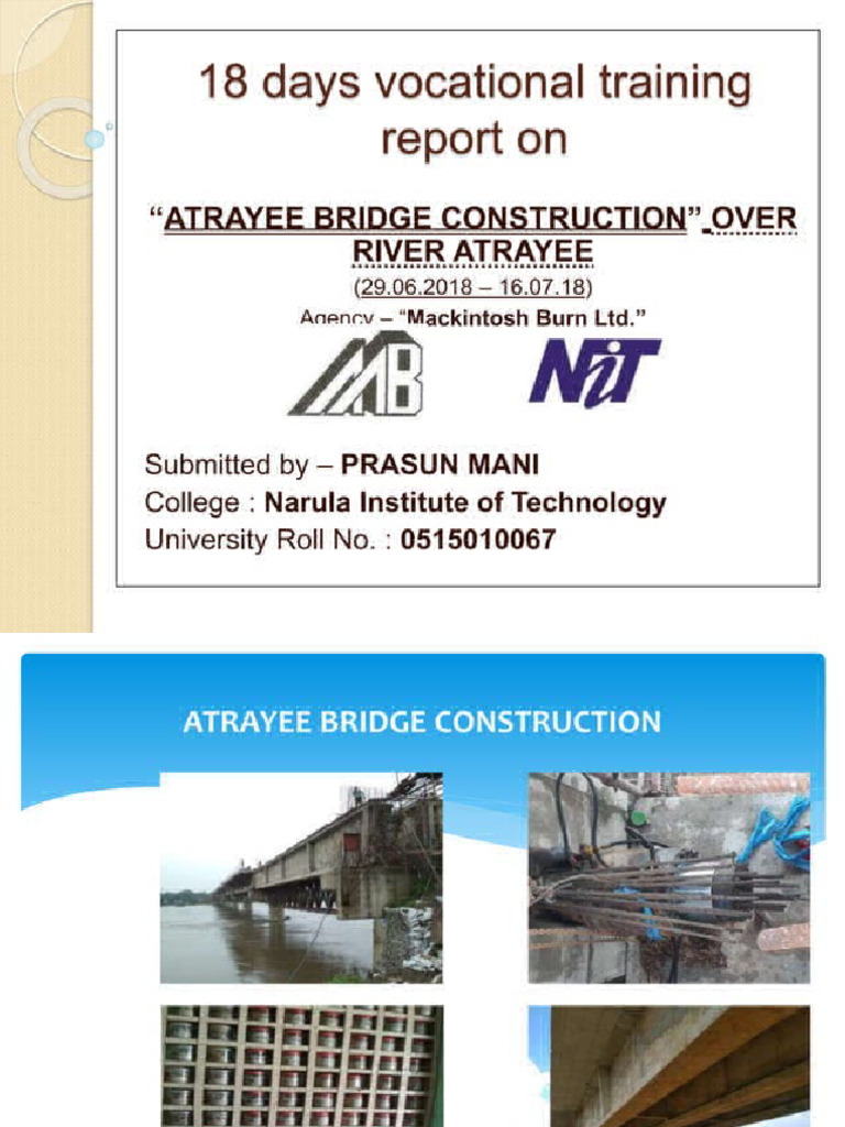 Training Report RCC Bridge | PDF