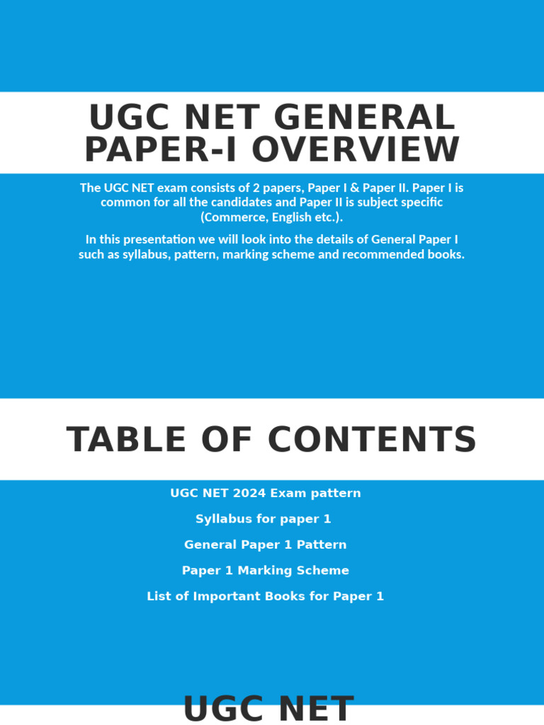 UGC NET General Paper I | PDF | Logic | Reason