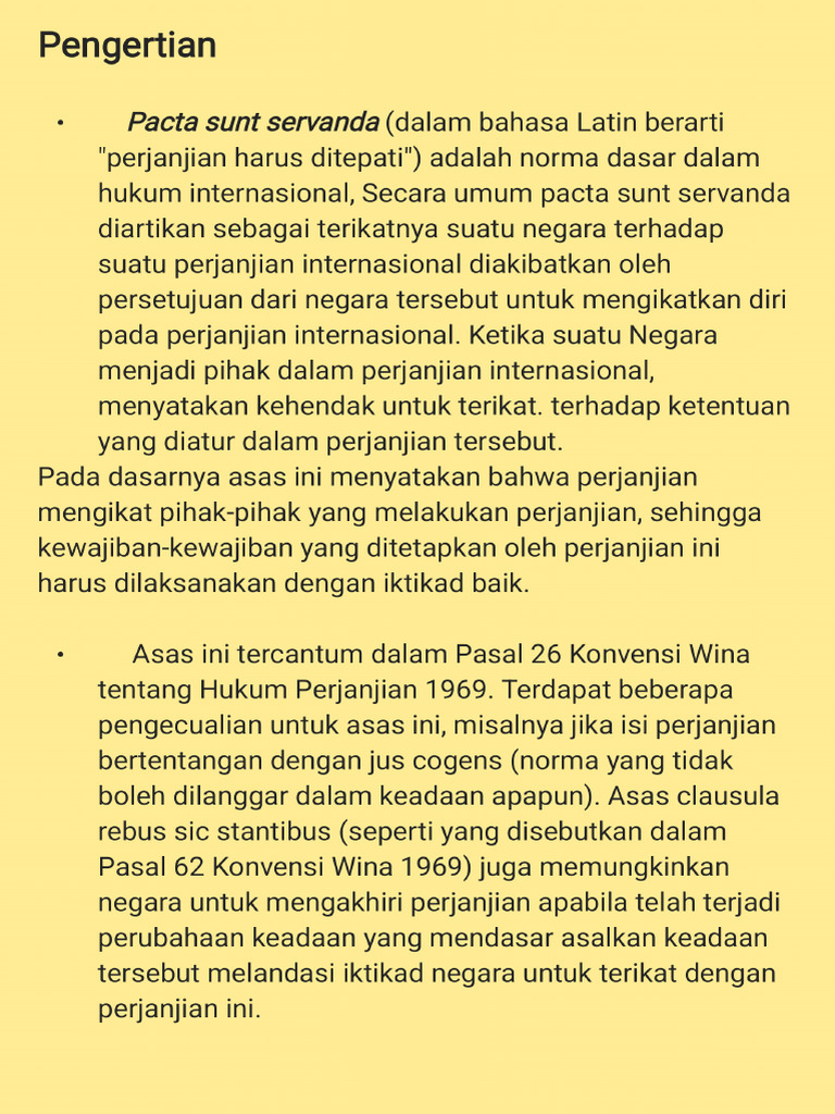 Pacta Sunt Servanda | PDF