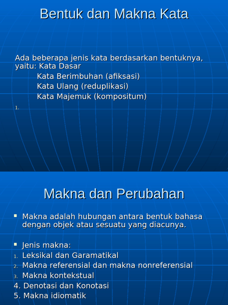 Materi Pertemuan 4 (Bentuk Dan Makna) | PDF