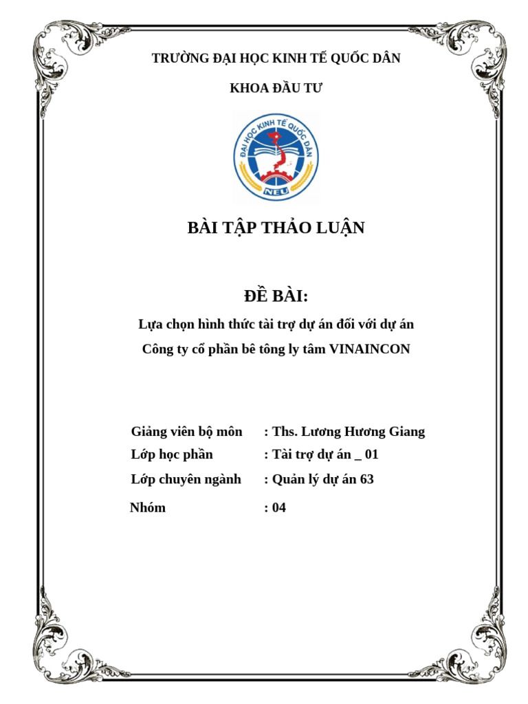 BTN1 Nhóm 4 Tài TR DA | PDF