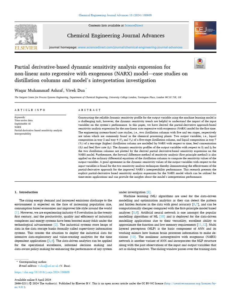 Partial Derivative Based Dynamic Sensitivity Analysis Expres - 2024 ...