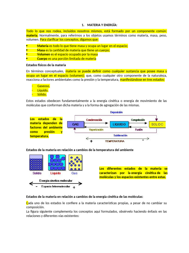 Materia y Energía | PDF