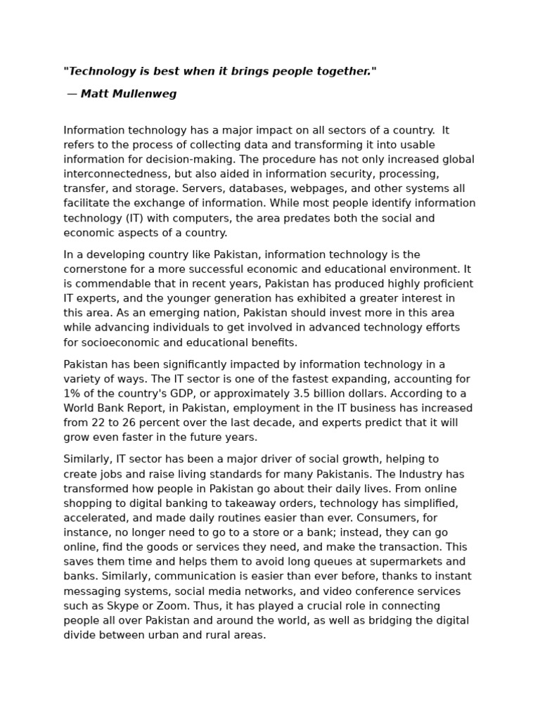 "Technology Is Best When It Brings People Together." Matt Mullenweg | PDF