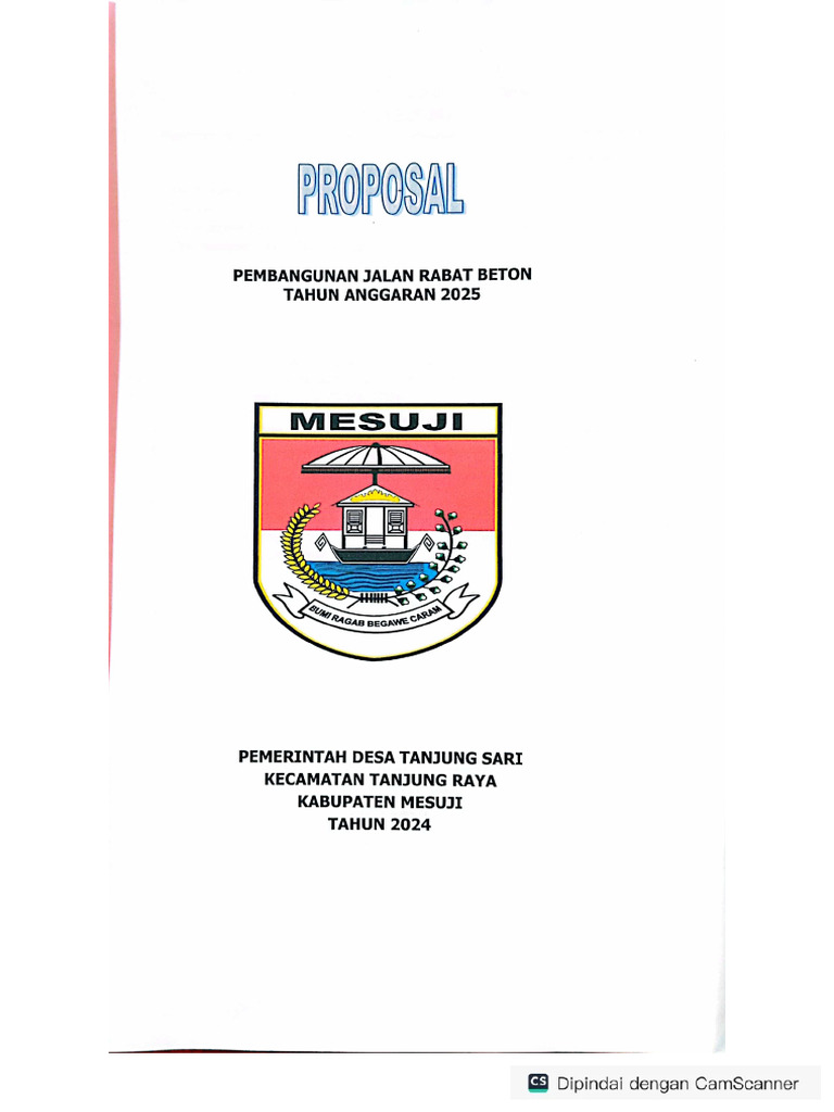 Proposal Pembangunan Jalan Rabat Beton | PDF