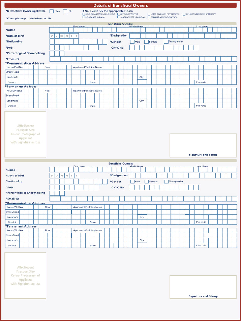 Addendum App Form - Beneficial Owners | PDF