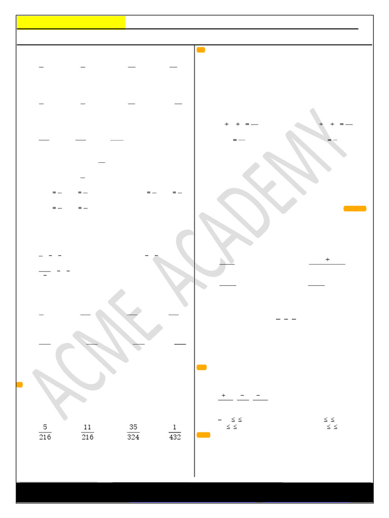 Probability (Level 2) | PDF