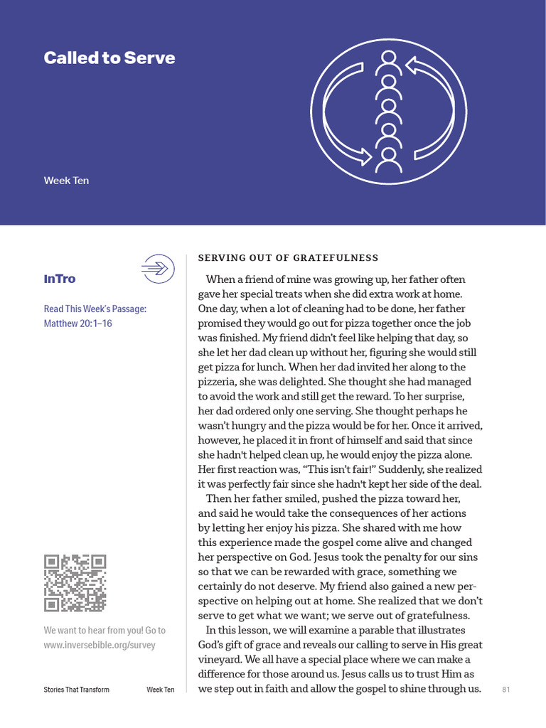 Called To Serve: Intro | PDF