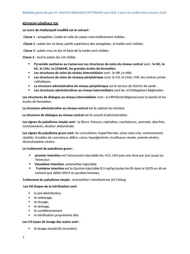 Révision Ide 2024 Par Nantsa Bernard Mitterand | PDF
