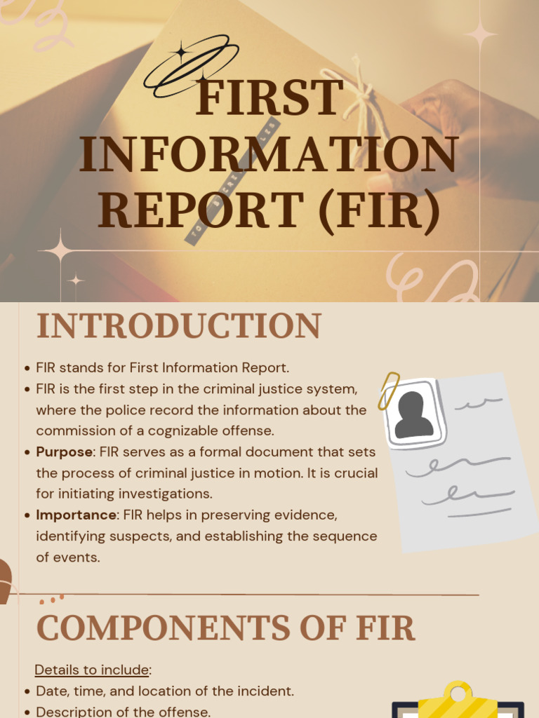 First Information Report (FIR) | PDF