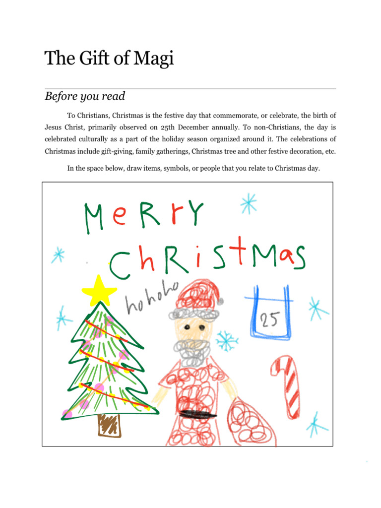 The Gift of Magi Worksheet 1 - Student | PDF