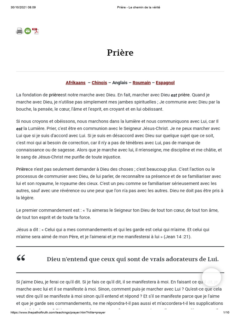 Prière | PDF
