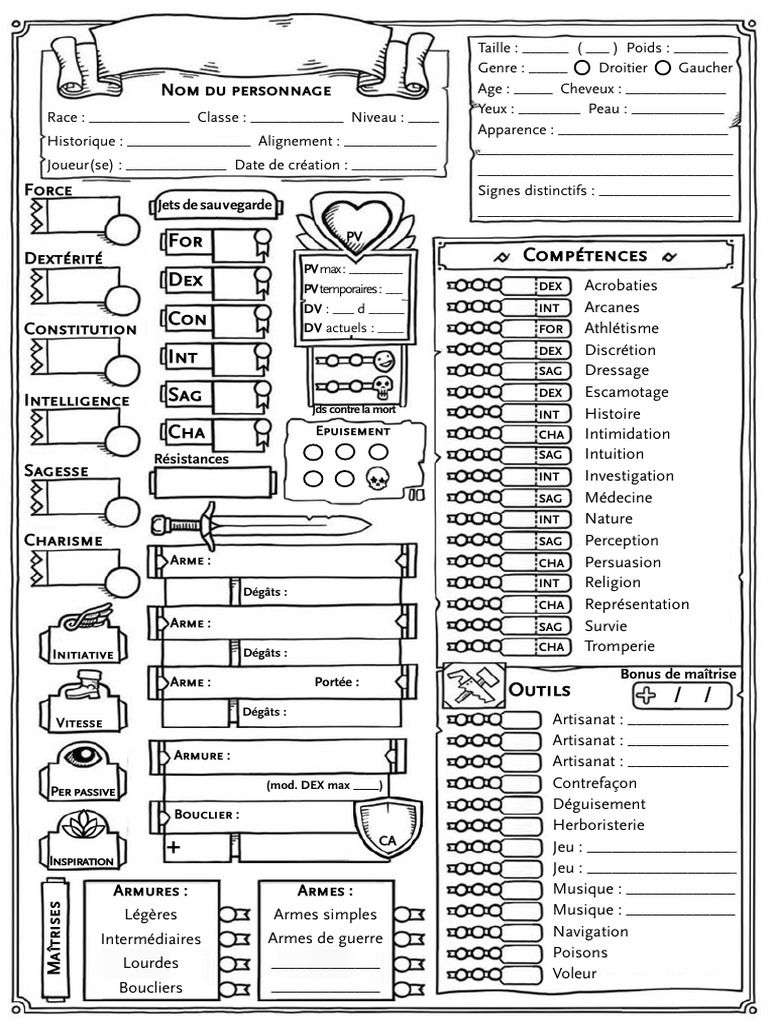 Fiche perso RECTO | PDF