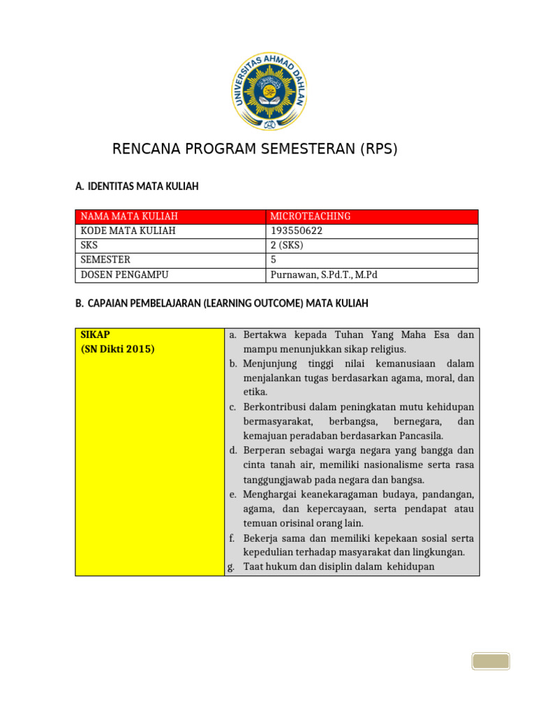 RPS Microteaching | PDF