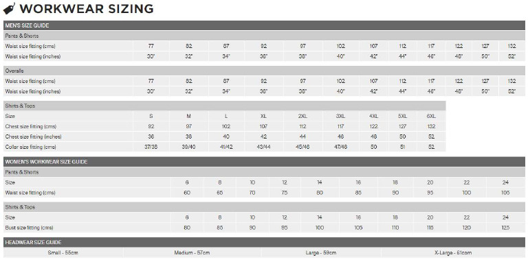 KFC Uniform Size Chart | PDF