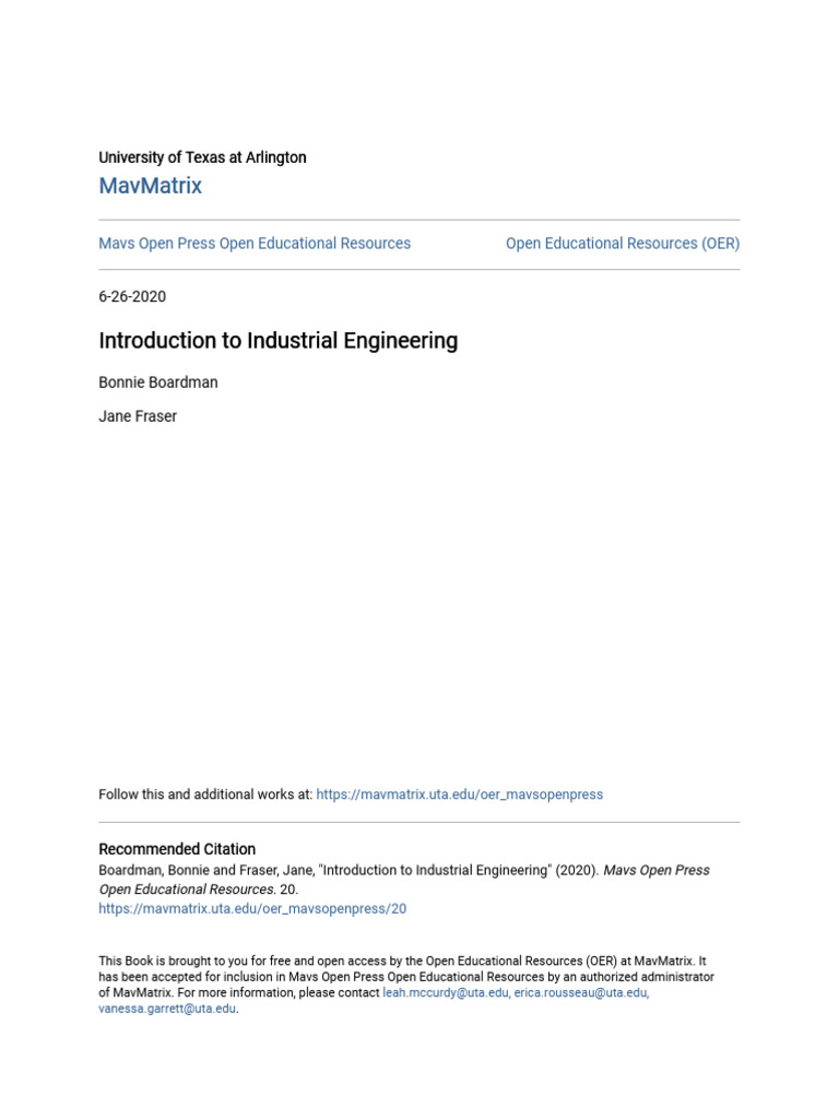 Introduction To Industrial Engineering | PDF