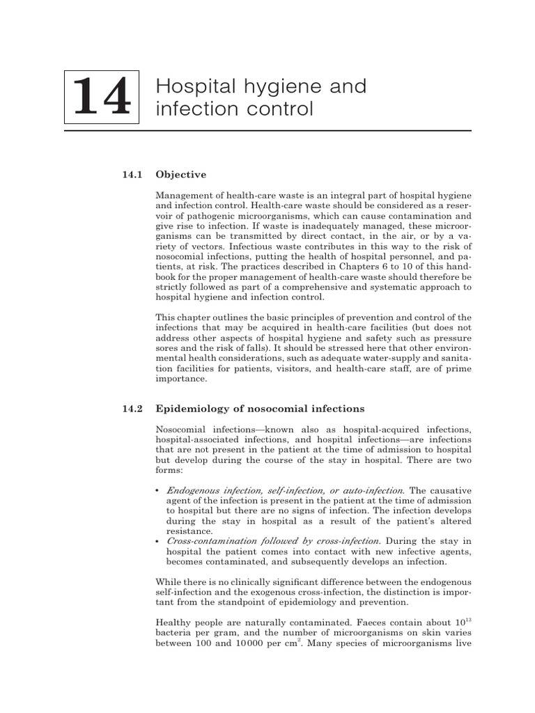 Hospital Hygiene - HR Book | PDF