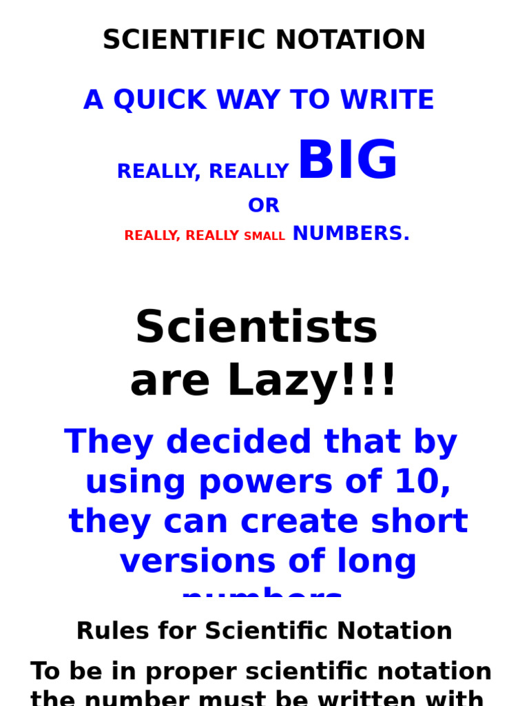 Scientific Notation | PDF