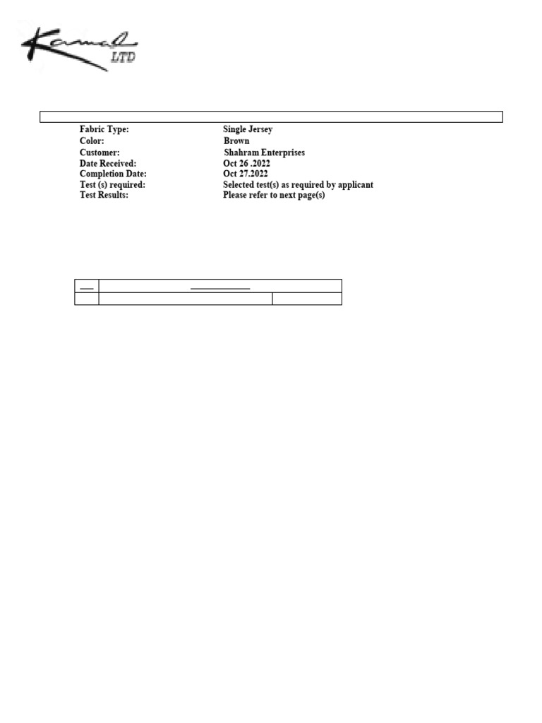 Crocking Test Results for Fabric | PDF | Technology & Engineering