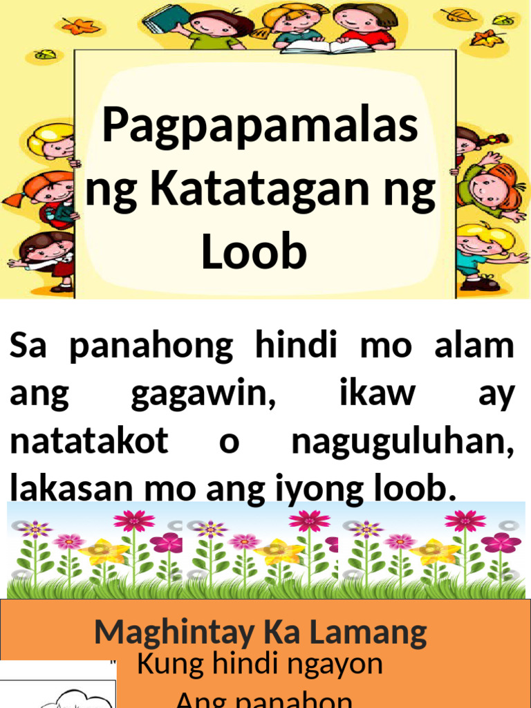 Pagpapamalas NG Katatagan NG Loob | PDF
