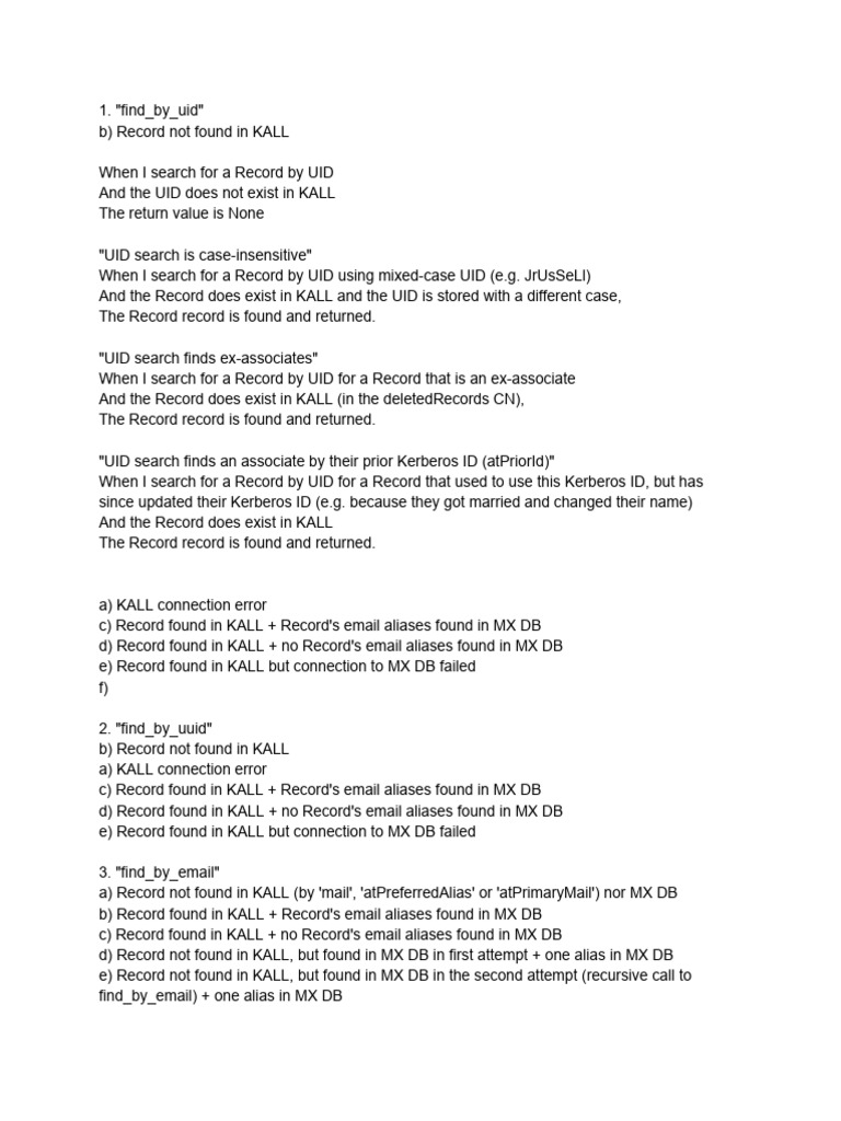 Scenarios For Function | PDF