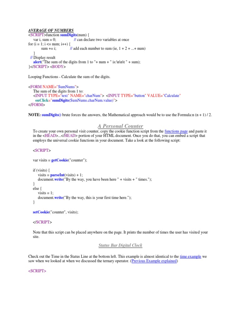 Javascript Programs Only | PDF | Java Script | Control Flow