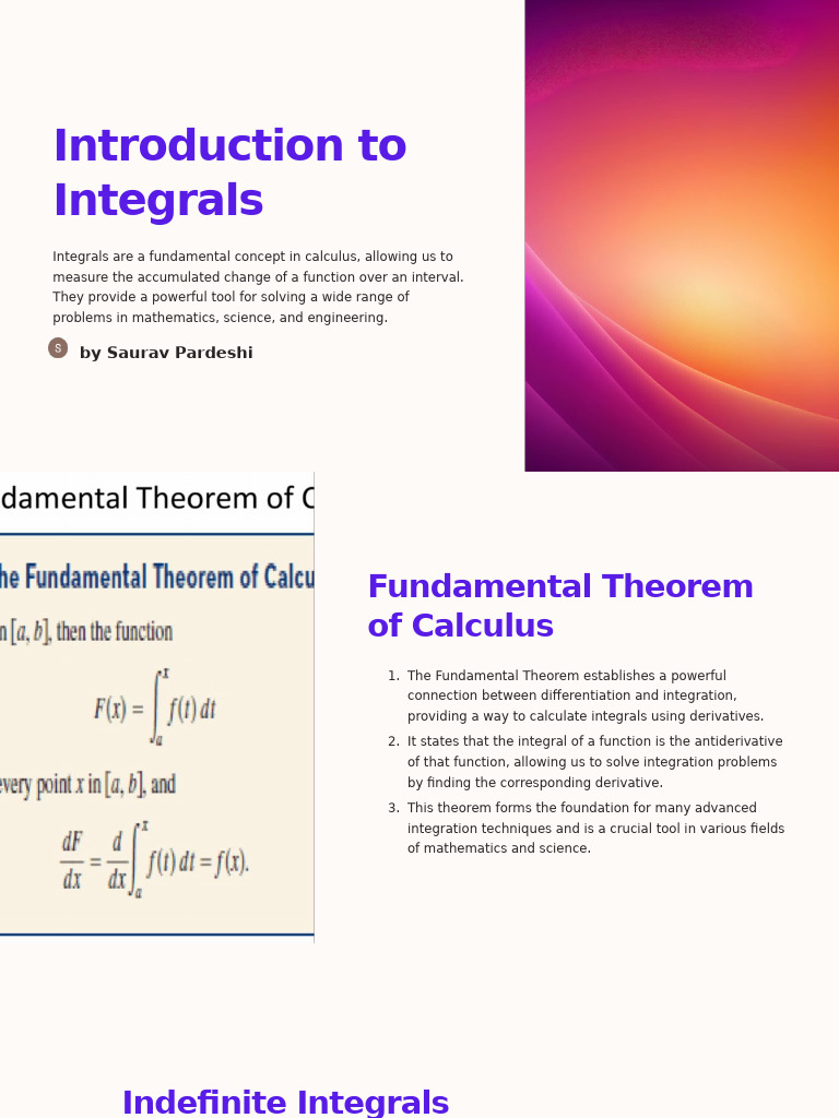 Introduction To Integrals | PDF