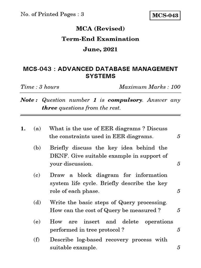 MCS 43 Subject | PDF