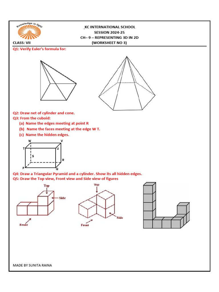 CH 9 Worksheet 3 | PDF