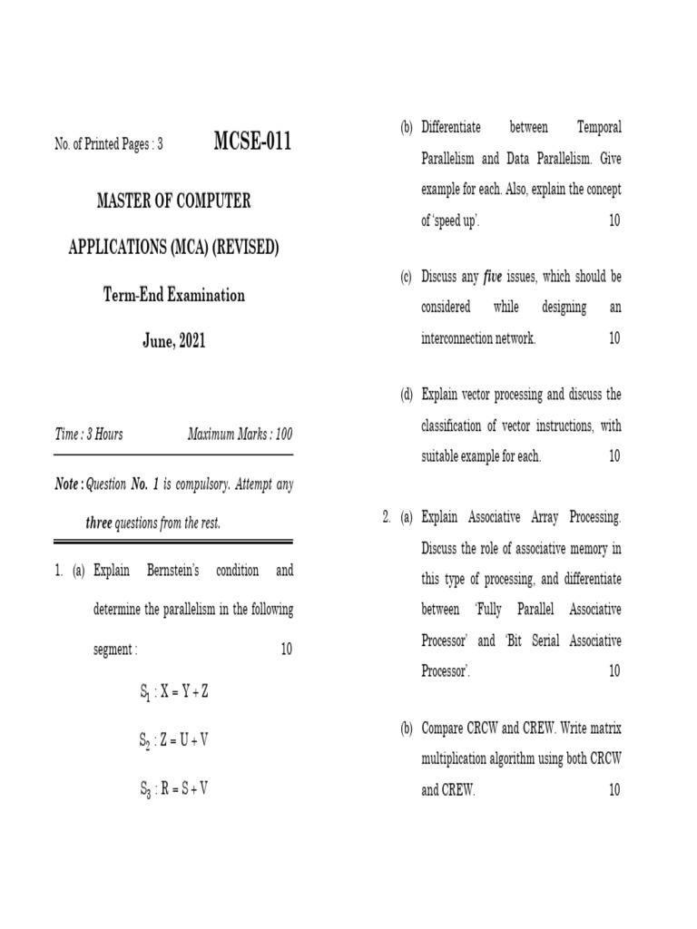 Mcse 011 1 | PDF