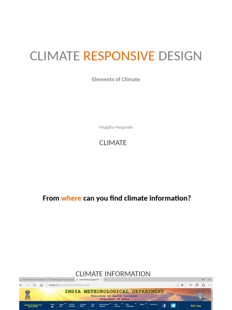 1 - CRD - Elements of Climate | PDF