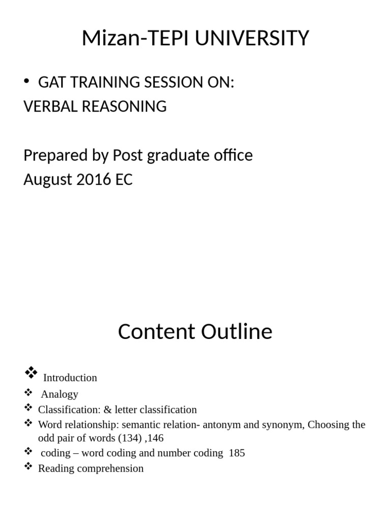 GAT Training Powerpoint | PDF