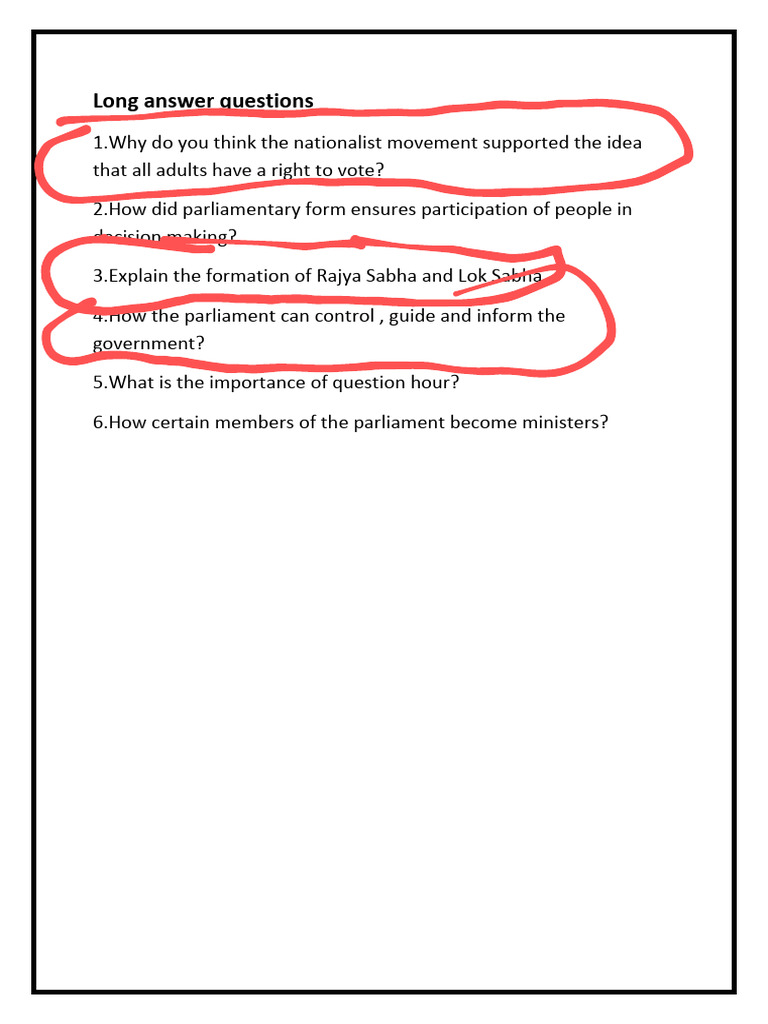 Long Answer Questions | PDF