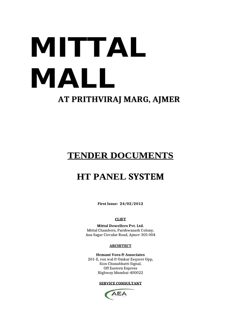 Mittal Mall HT Panel Sc&Spe | PDF
