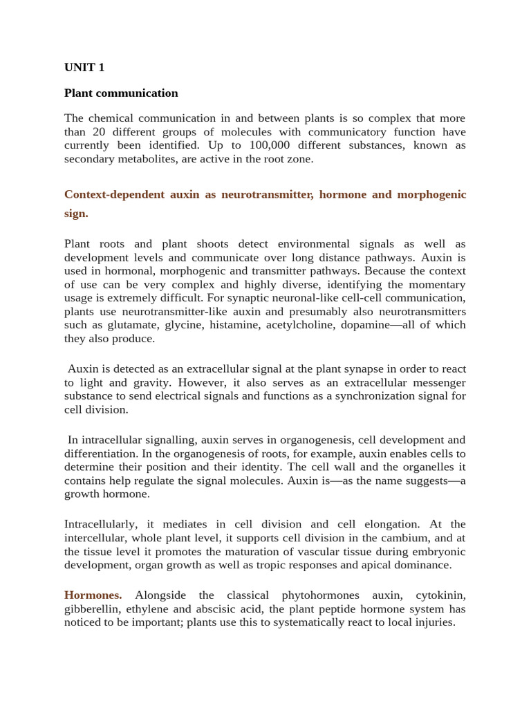 Plant communication | PDF