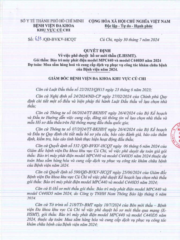 QD HSMT May Phat Dien 2024 | PDF