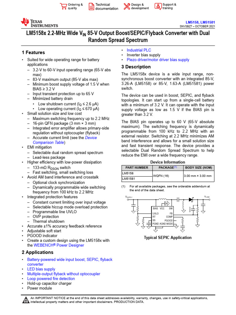 LM 51581 | PDF | Electrostatic Discharge | Amplifier