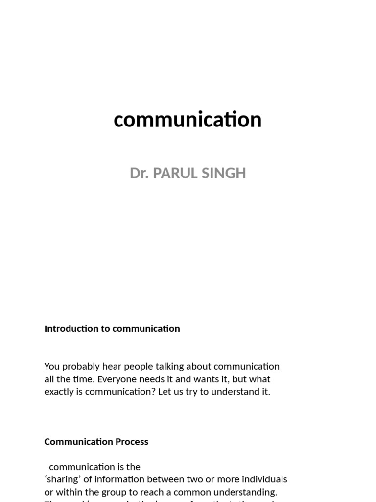 Communication | PDF