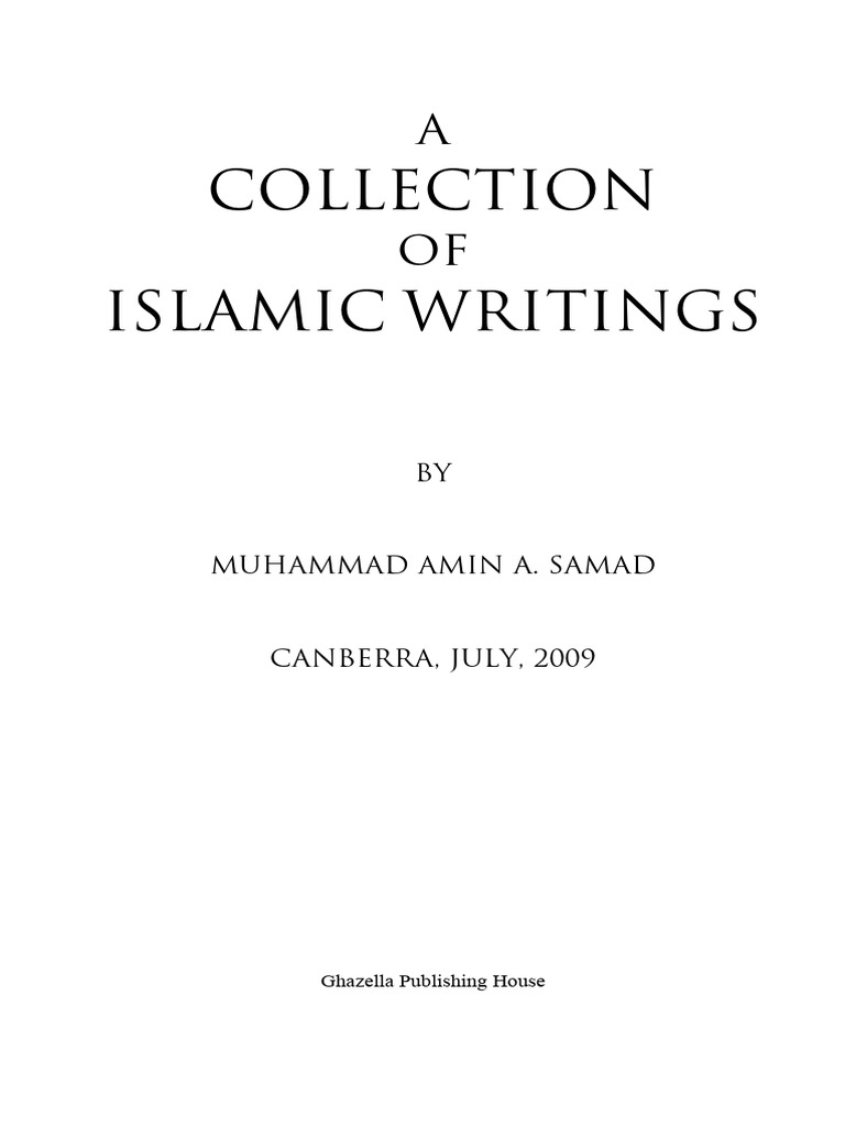 A Collection of Islamic Writings | PDF