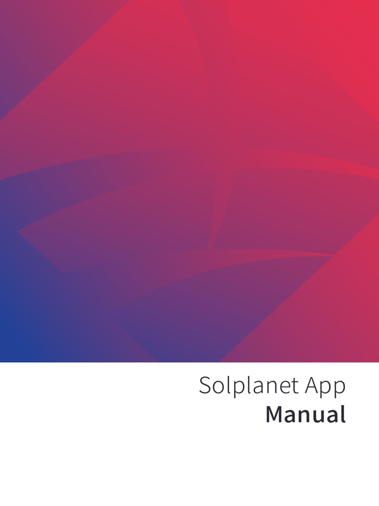 UM0041 Solplanet-App en V01 0223 | PDF
