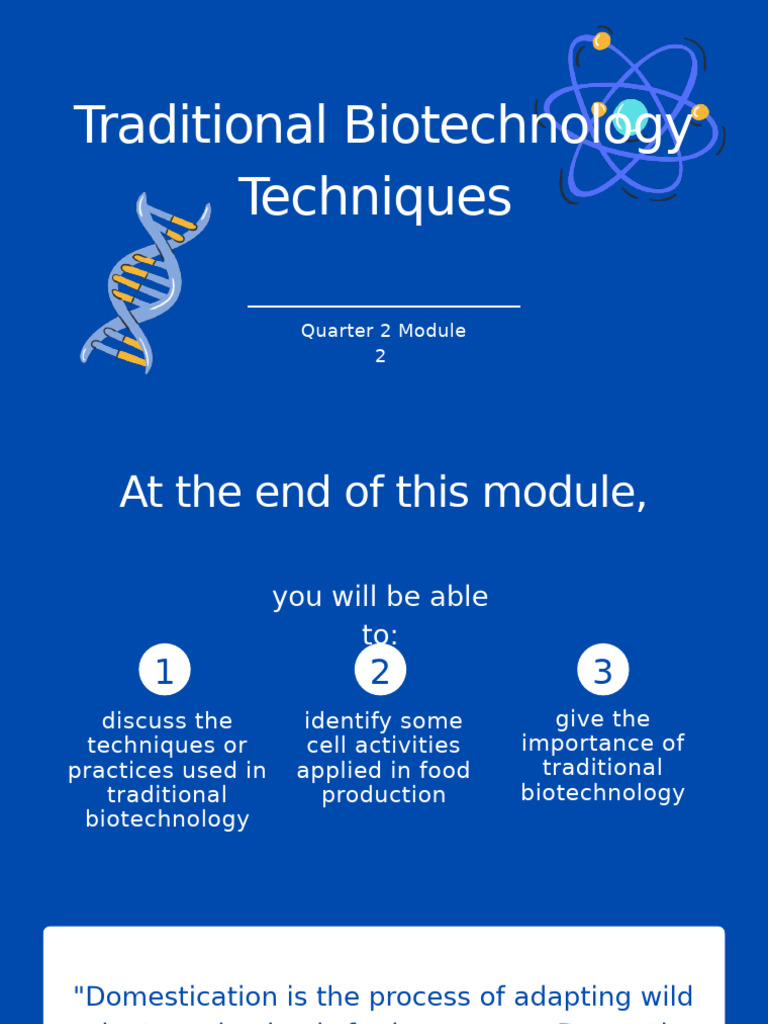 Traditional Biotechnology Techniques Group 4 Presentation | PDF