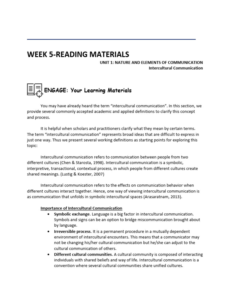 ORAL COM rEADING MATERIALS WEEKS 5 AND 6 | PDF
