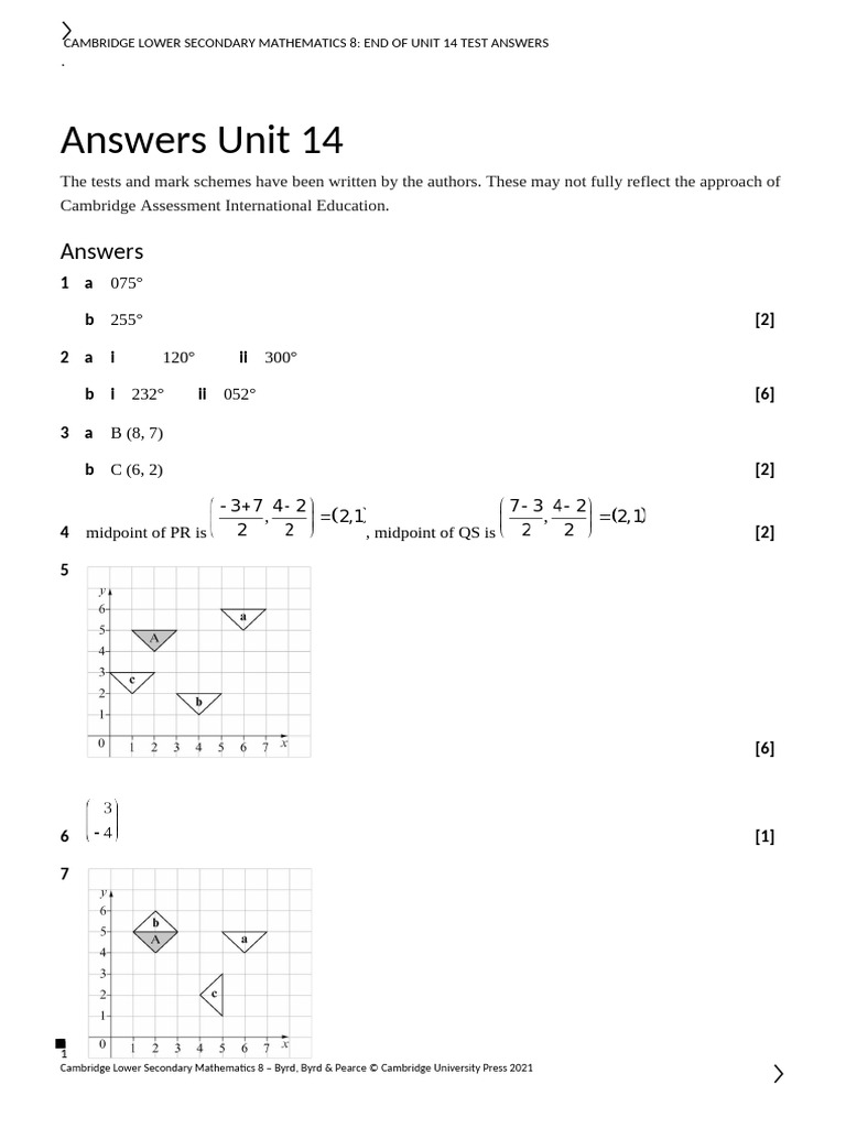 Unit 14 Answers | PDF
