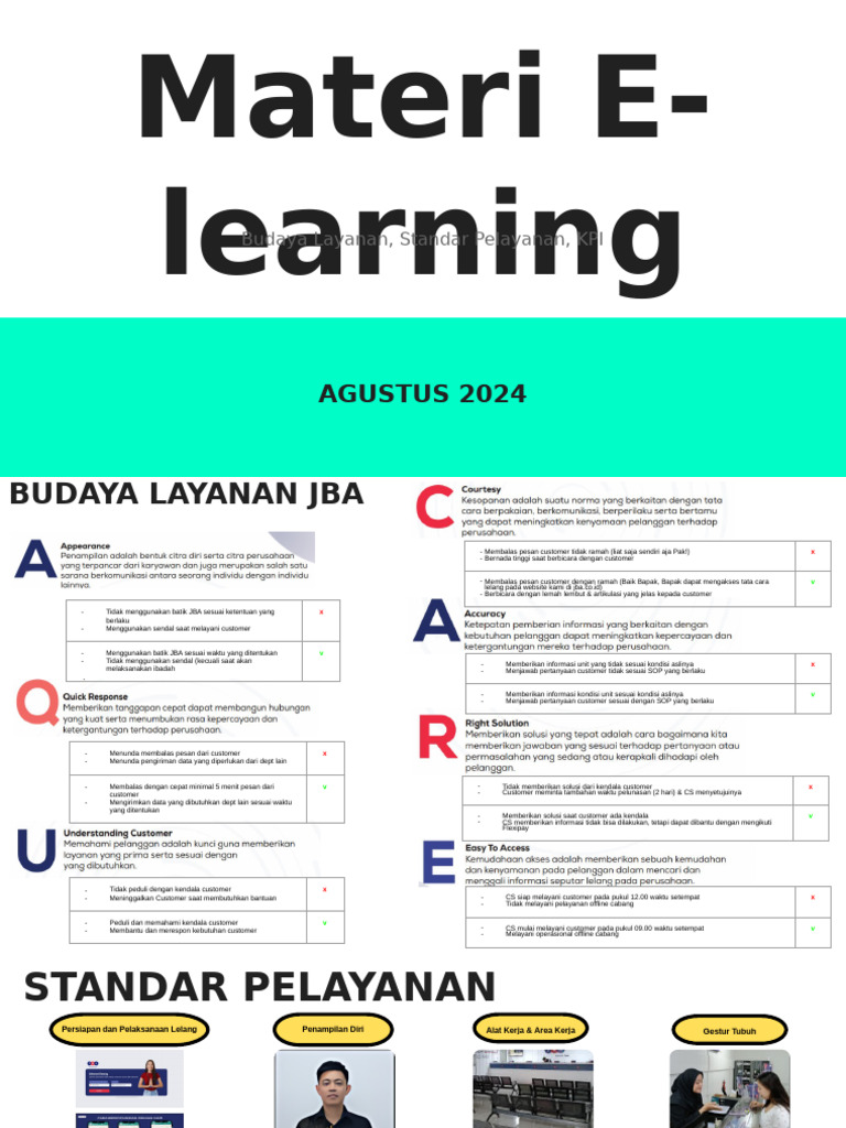 Materi E - Learning Agustus 2024 | PDF