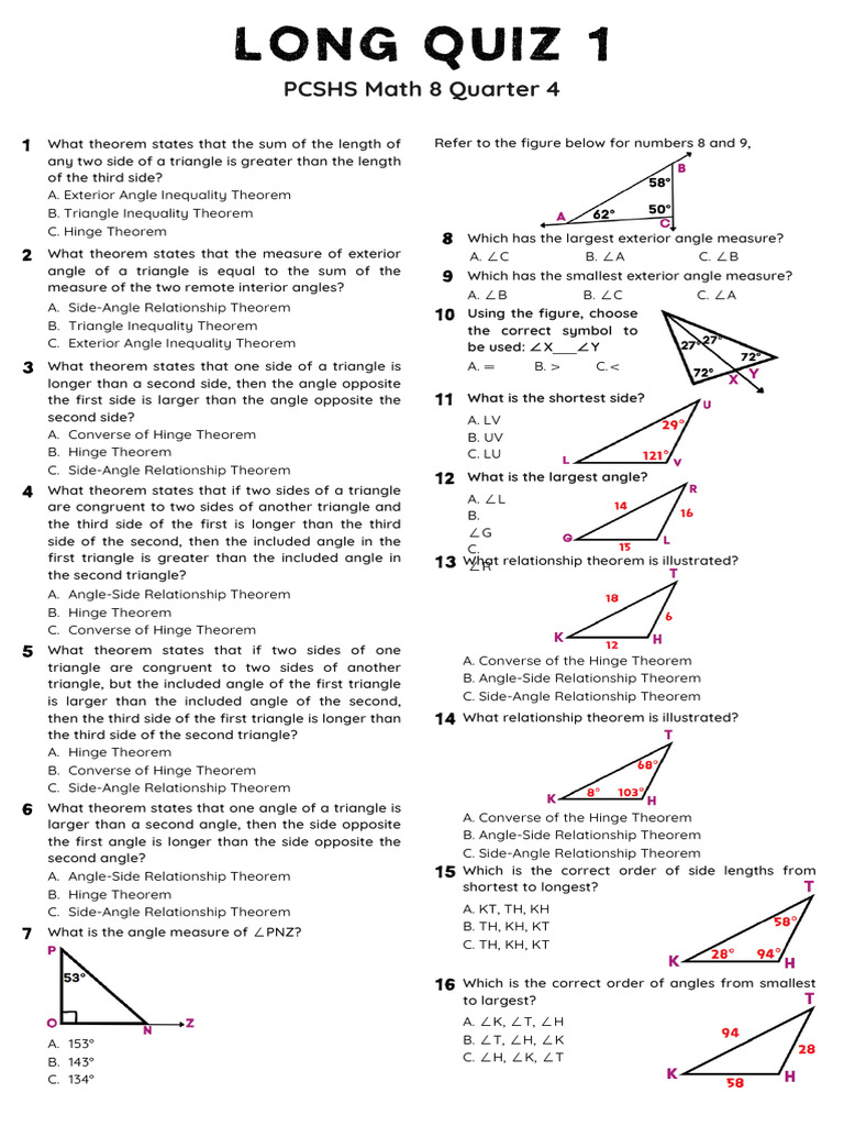 Quarter 4 Long Quiz 1-Printable | PDF