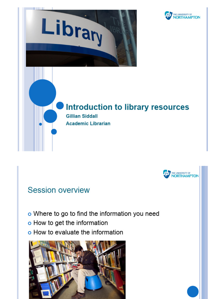 ACW UN 02 Introduction To Library Resources | PDF
