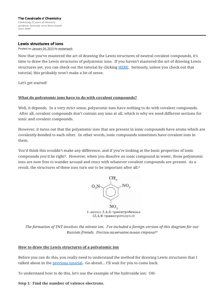How To Draw Lewis Structure | PDF