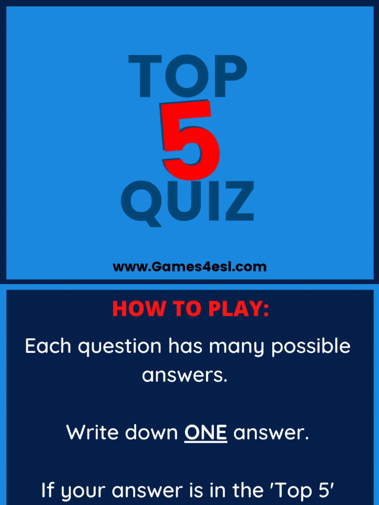 Top-5-Quiz-Blank-PowerPoint-Template | PDF